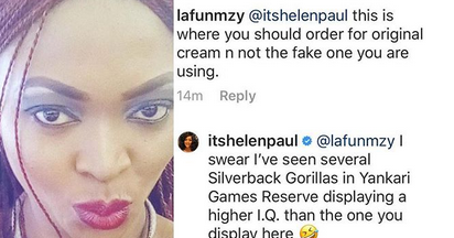 Helen Paul celebrates a troll who attacked her on her IG page