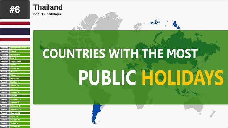 See full list: Countries with highest number of public holidays